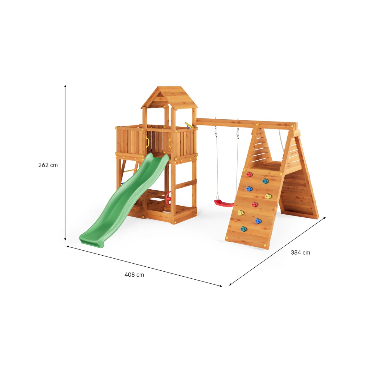 Jeux de jardin - Fungoo FLUPPI Aire de jeux avec bac à sable, escalade...