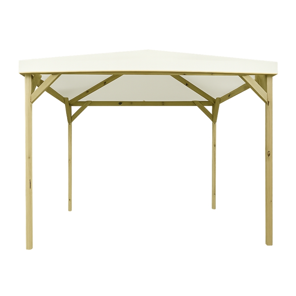 Pergolas et Gazebos - Gazebo en bois Tooy 3x3 complet avec toile d ...
